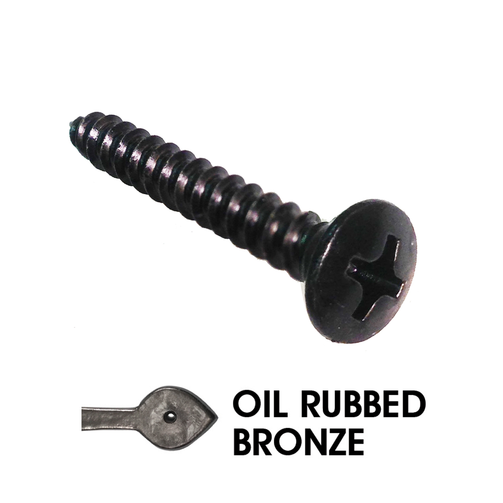 #8 x 1 1/4 in. Phillips Oval Sheet Metal Screw; Oil Rubbed Bronze - Re ...
