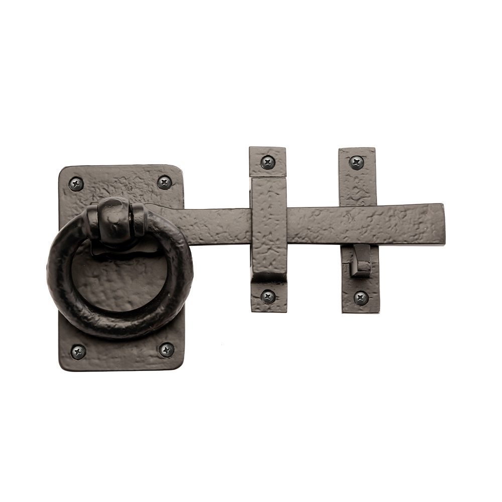 10 in. Traditional Door Latch Dummy Set; Black - Re-Source Industries Inc.