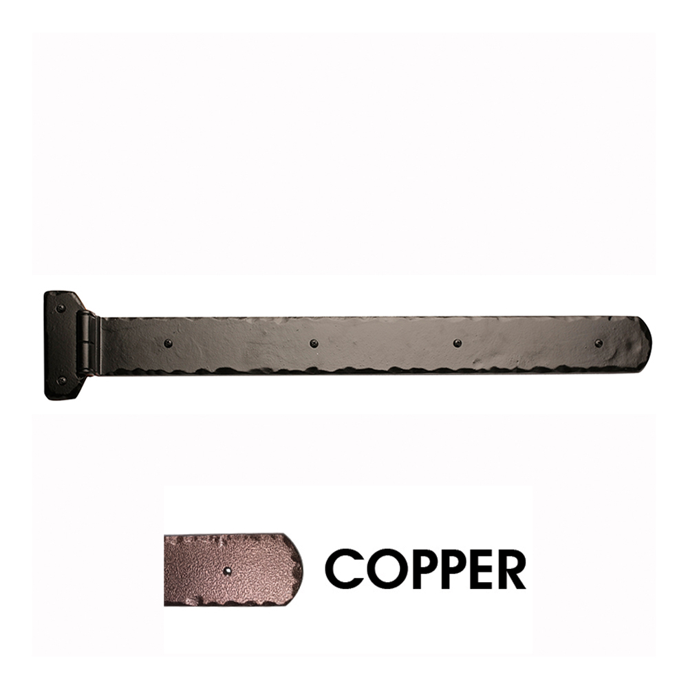 24” Rustic Mission Hinge Assy. w/Lip & Butt Plate; Copper - Re-Source ...