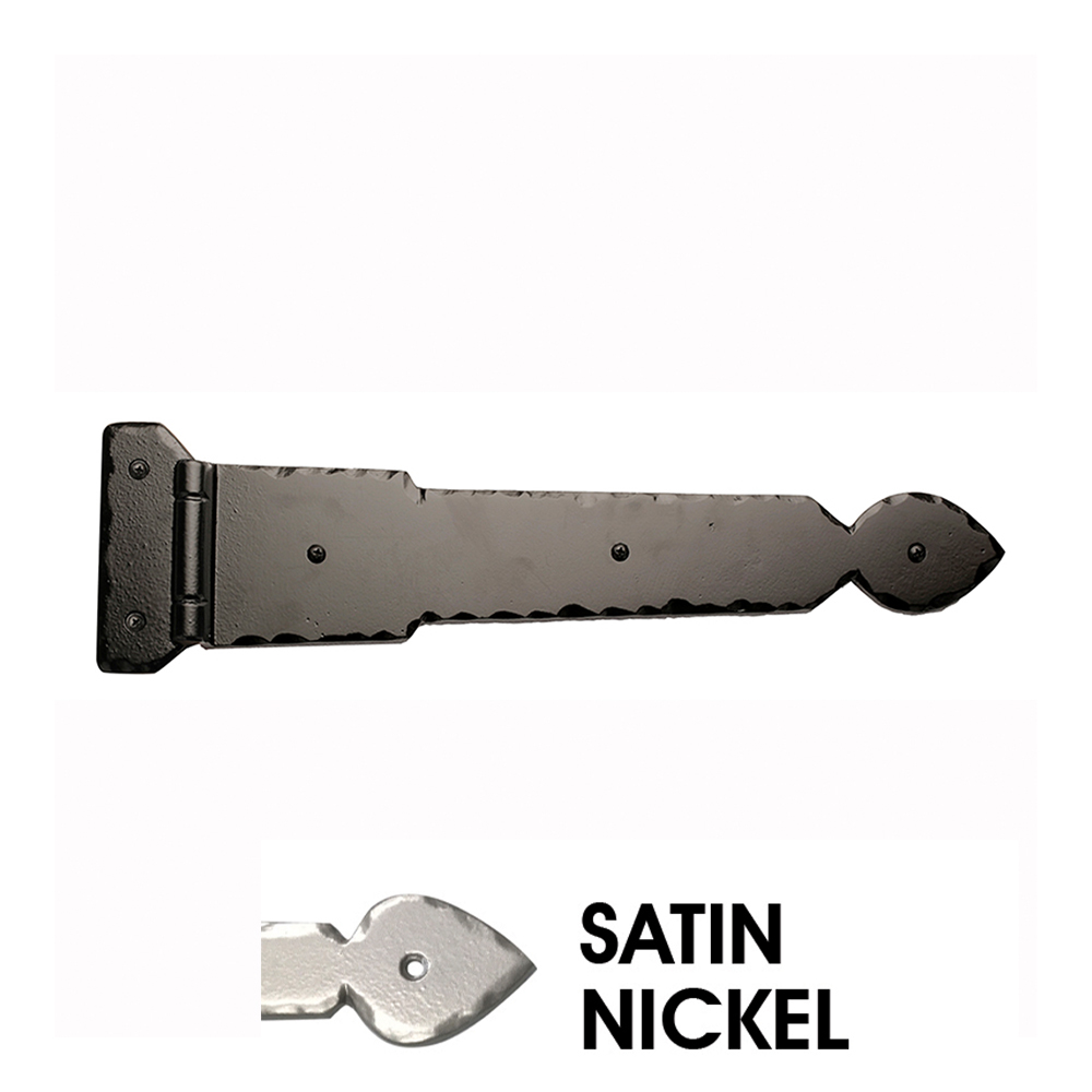 16" x 4 3/4" Rustic Ranch series spear end hinge assembly with lip end ...