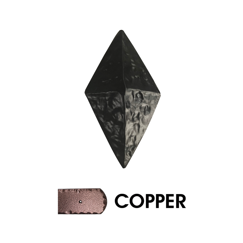 3 in. Diamond Clavo w/Nail Stud; Copper - Re-Source Industries Inc.