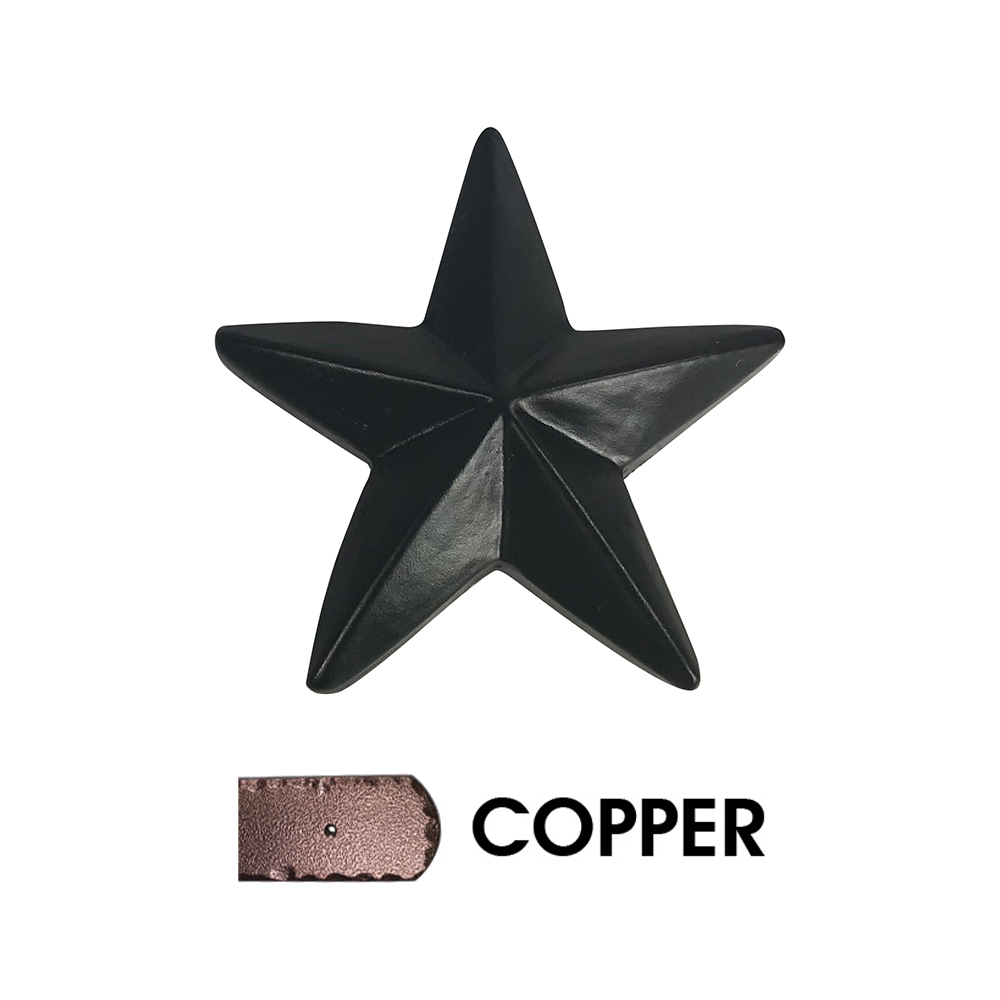 2 in. Star Clavo w/Nail Stud; Copper - Re-Source Industries Inc.